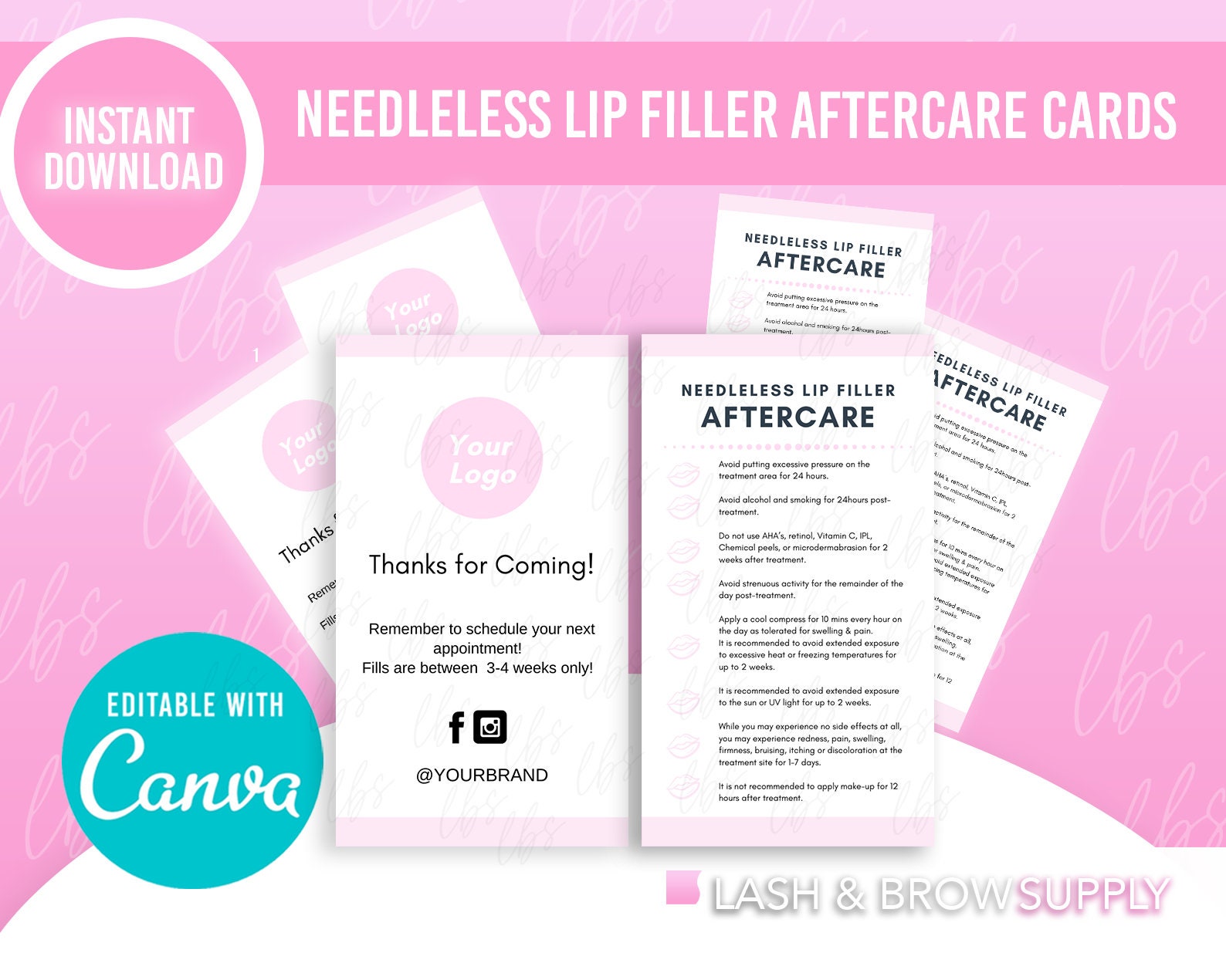 Hyaluron Pen Needless Lip Filler Aftercare Cards Technician - Etsy