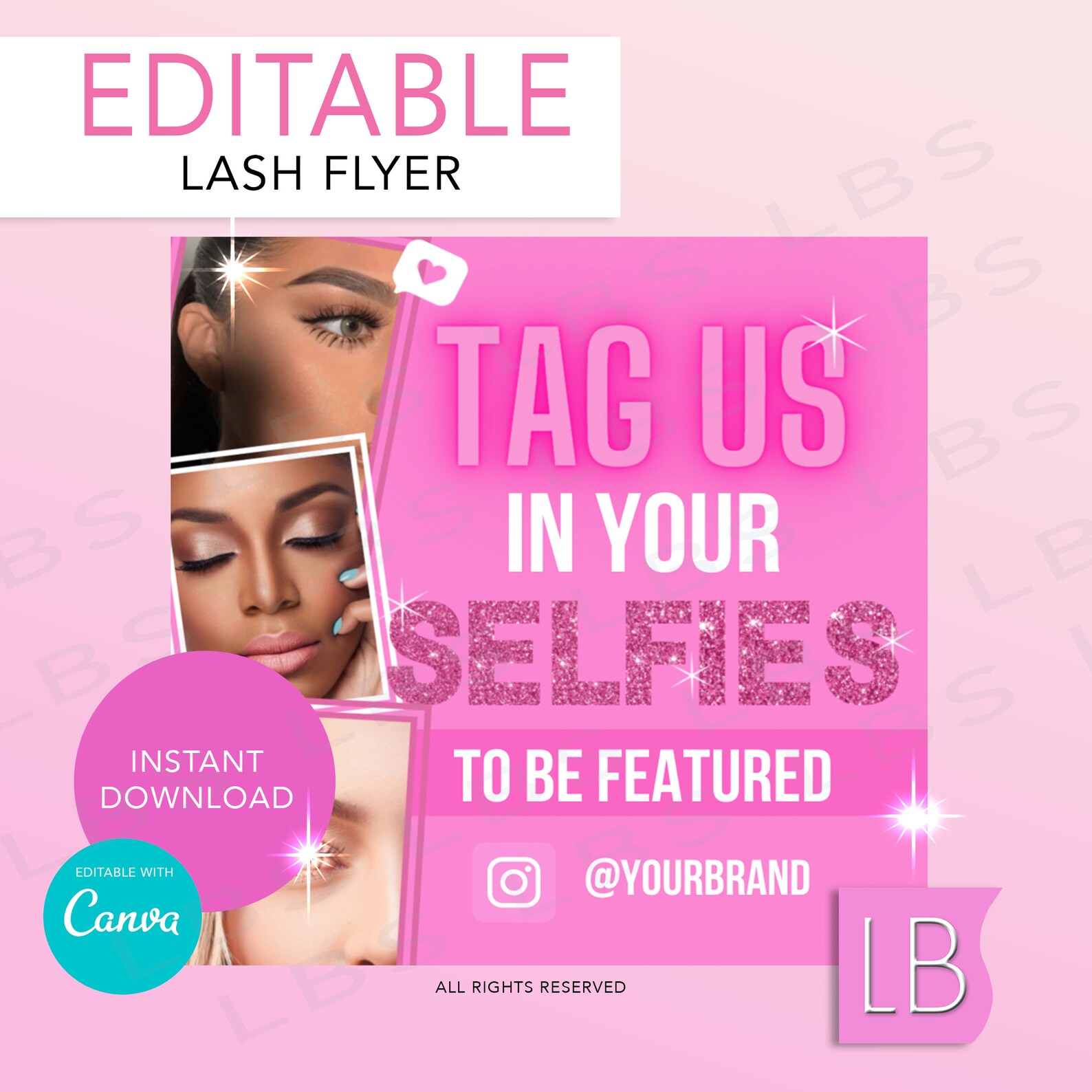 DIY Editable Eyelash Extension Class Flyer, Instant Download, Eyelash ...