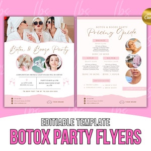 Botox Party Flyer, Botox Party Invitation, Botox Party Invite Template ...
