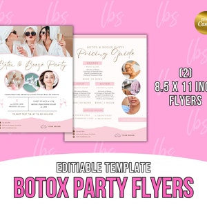 Botox Party Flyer, Botox Party Invitation, Botox Party Invite Template ...