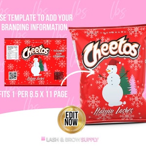 Christmas Chip Bags,custom Chip Bag, Eyelash Marketing, Personalized ...