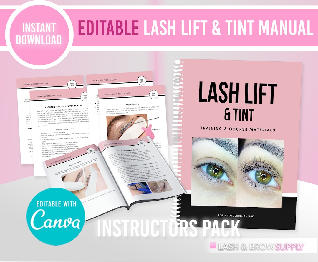 Lash Lift Training Manual PDF, Lash Lift Manual, Lash Forms, Lash Lift ...