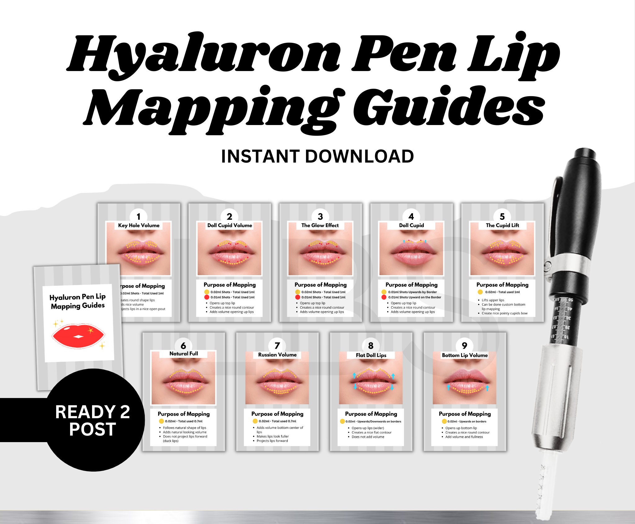 Buy Hyaluron Pen Lip Mapping Lip Maps Russian Lips Keyhole Online in ...