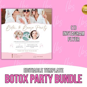 Botox Party Flyer, Botox Party Invitation, Botox Party Invite Template ...