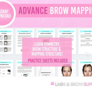 Microblading Manual, Brow Mapping Guide, Microblading Stroke Practice ...