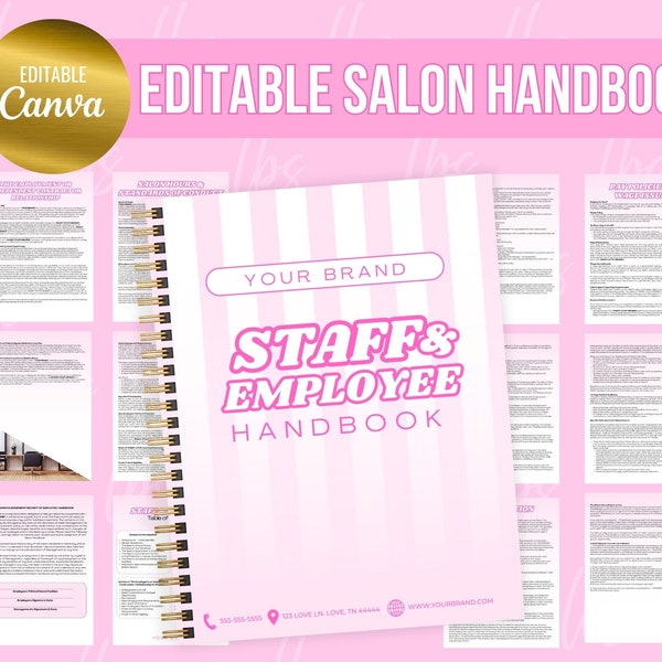 Salon Employee Handbook Template - Etsy