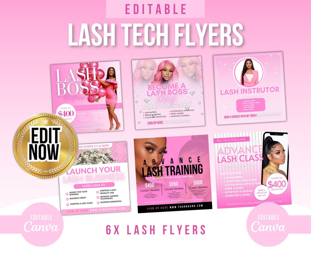Lash Training Flyers, Lash Extensions Online Course, Lash Flyers, Lash ...