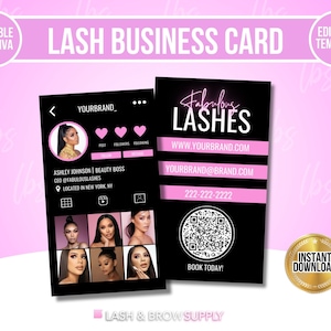 Instagram Business Card, Lash Extensions, Lash Artist Logo, Lash ...