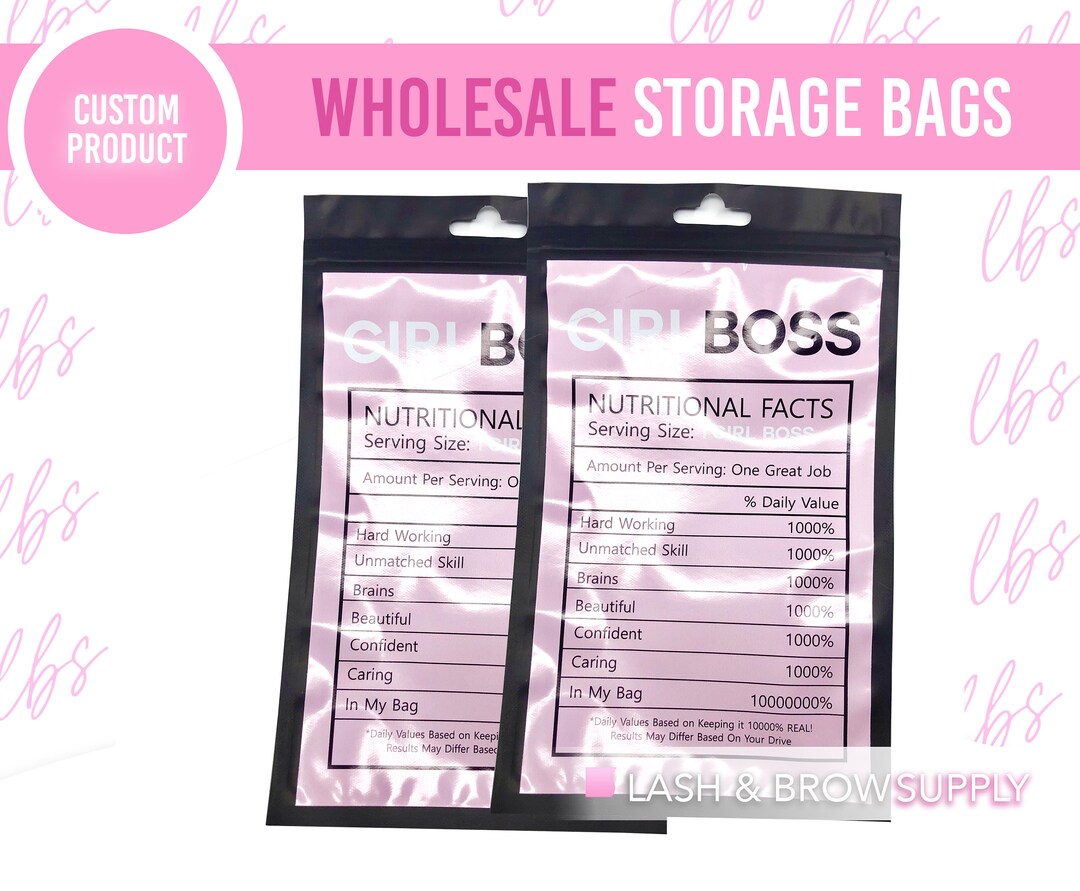 Eyelash Storage Bags for Mink Eyelash Line, Eyelash Laser Zip Bags ...