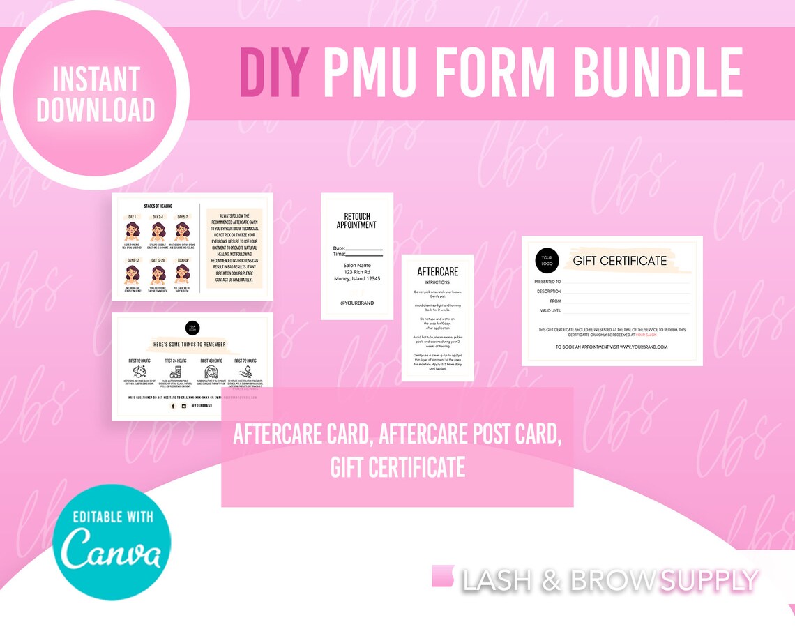 Pmu Forms Microblading Forms Pmu Printable Client Forms - Etsy