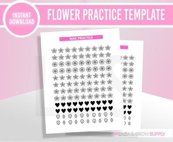 Acrylic Nails Practice Ratio Template Acrylic Nail Ratio | Etsy