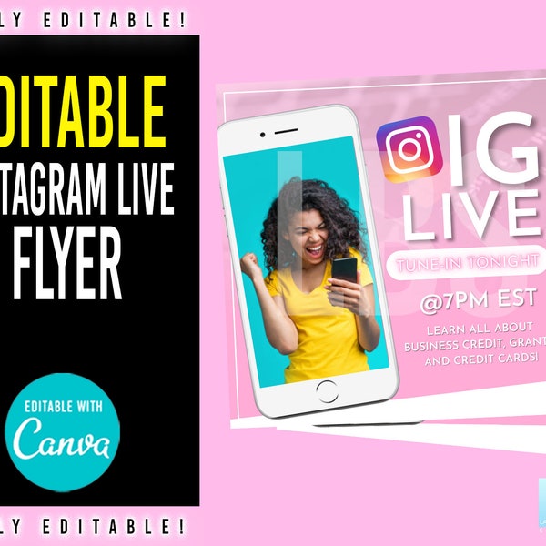 Instagram Live Flyer - Etsy