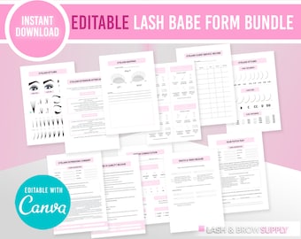 Eyelash Client Waiver Consent Form Aftercare Printable PDF | Etsy