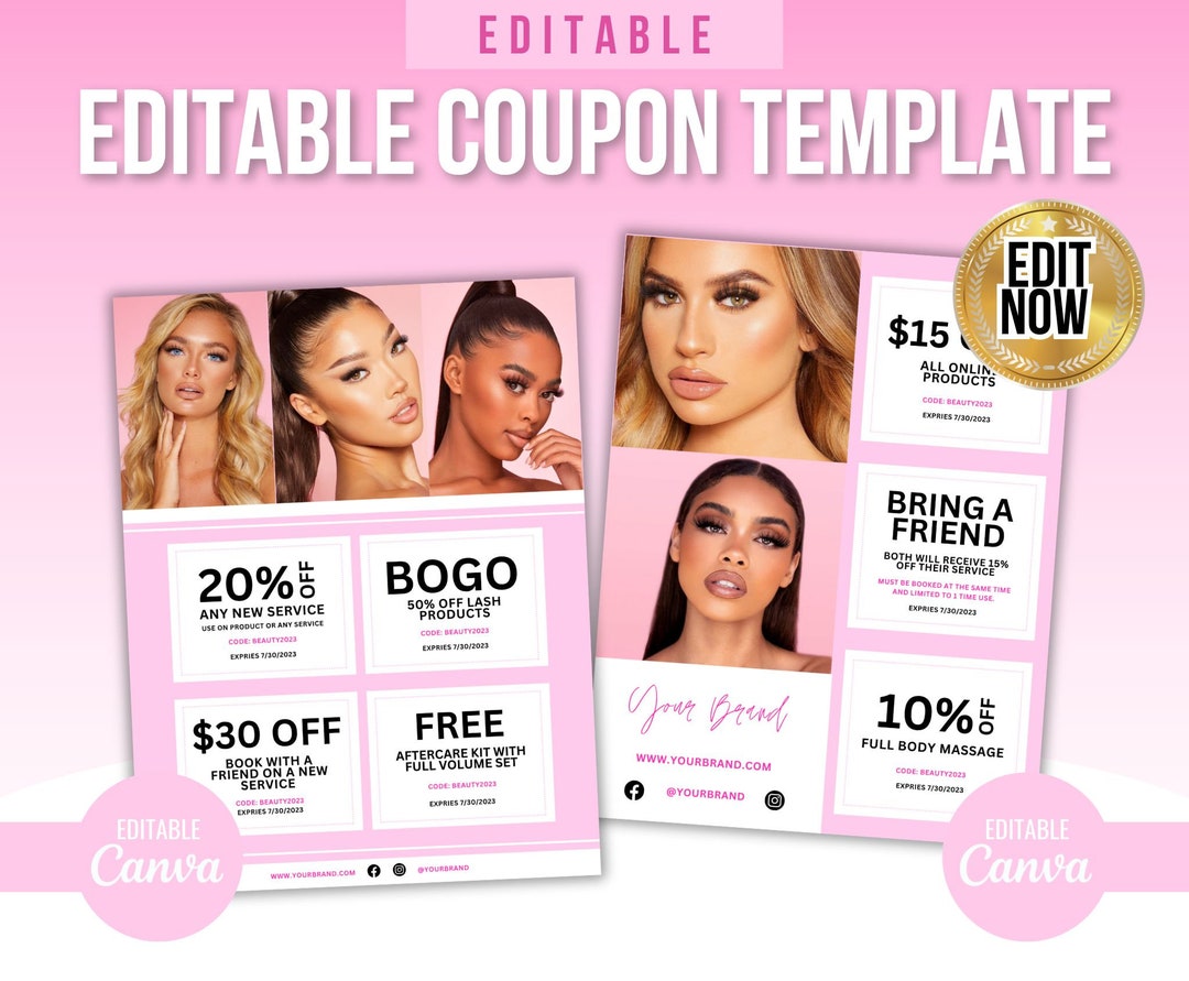 Coupon Flyer Template, Coupon for Small Business, Coupon Book, Sale ...