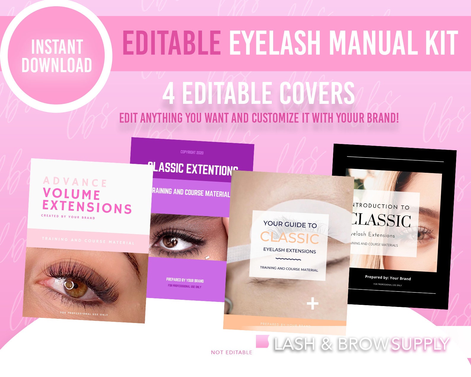 Editable Classic Eyelash Manual Eyelash Training Lash Class | Etsy