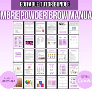 Ombre Powder Brow Manual PDF, Ombre Brow Manual, Microshading Manual, PMU Training Course ...