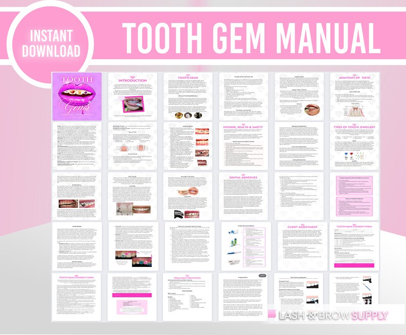 Tooth Gems Manual Teeth Gems Course Tooth Jewelry - Etsy