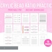 Acrylic Nail Ratio Practice Sheets, Acrylic Bead Practice, Nail ...