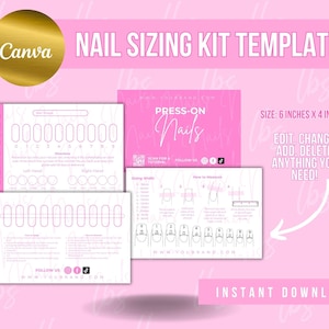 Press on Nail Sizing Kit, Press on Nails Chart Card, False Nails Sizing ...