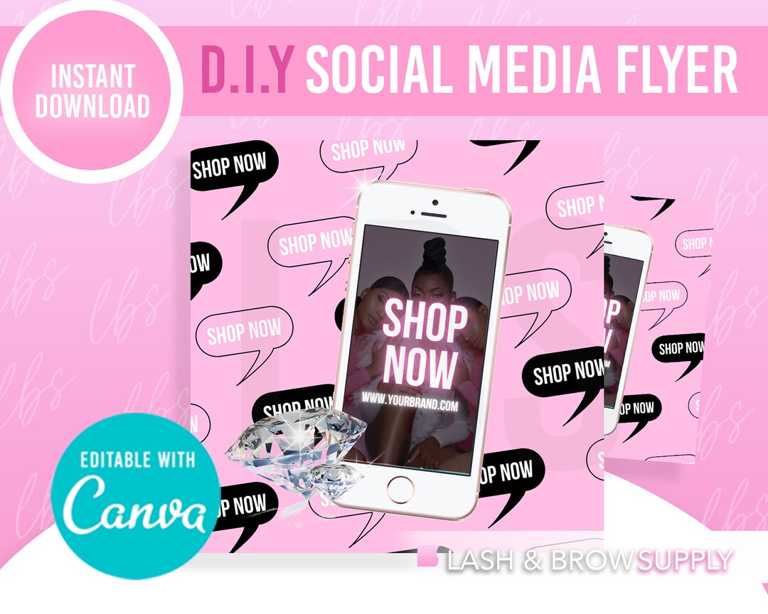 DIY Canva Social Media Flyer, Branding Bundle, Marketing Flyers, Canva ...