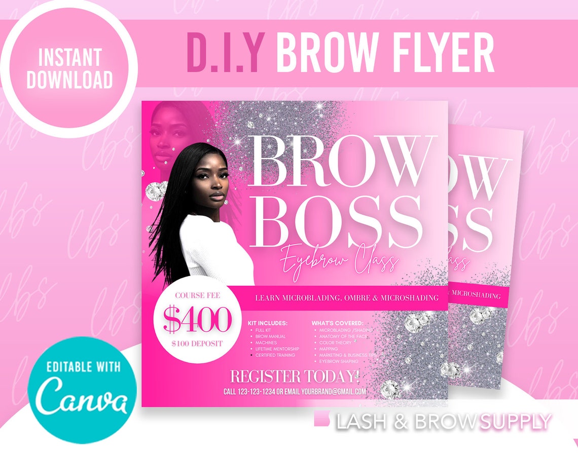 Microblading Flyer DIY Ombre Brow Class Flyer Brow Class - Etsy
