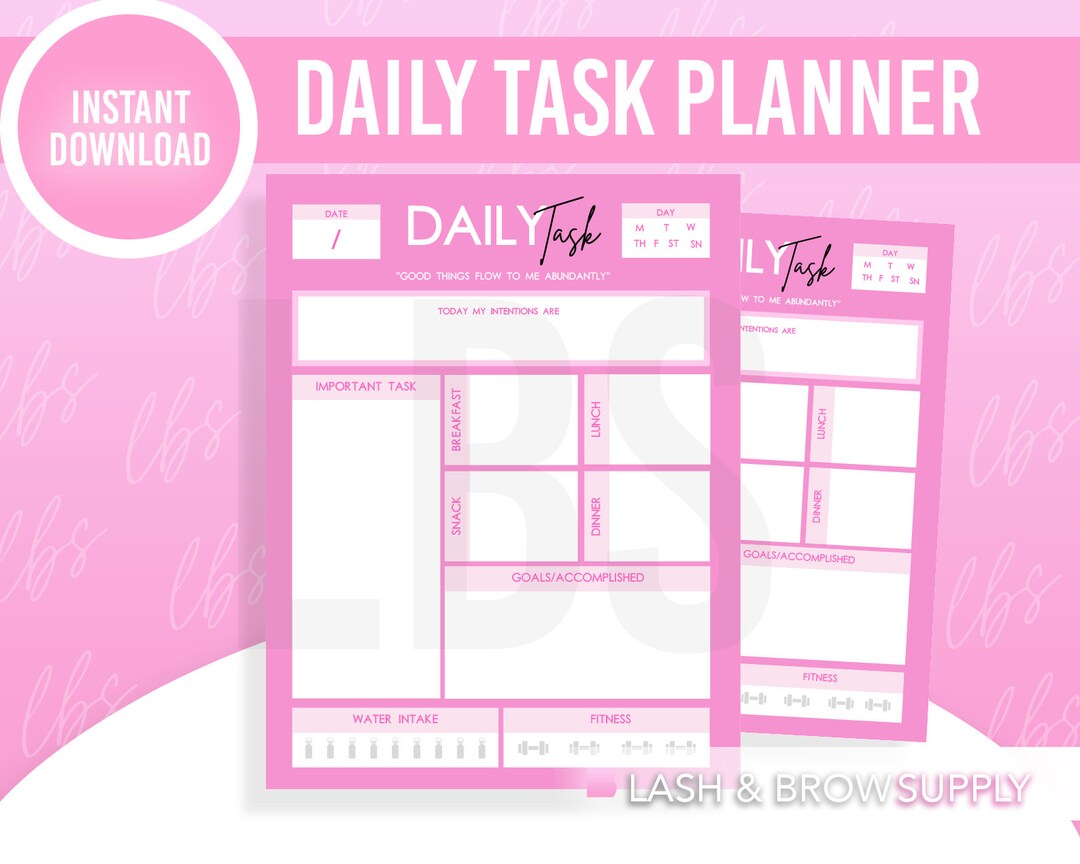 Daily Task Planner PDF, Task List, To-do List, Planner, Daily Task, 24 ...