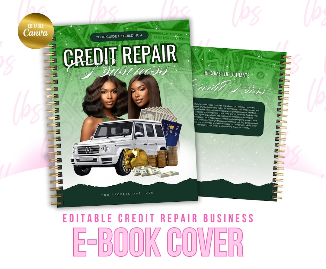 Credit Repair Ebook Cover, Editable Credit Repair Manual Cover, Credit ...