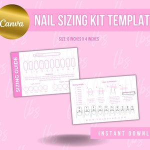 Press on Nail Sizing Kit, Press on Nails Chart Card, False Nails Sizing ...