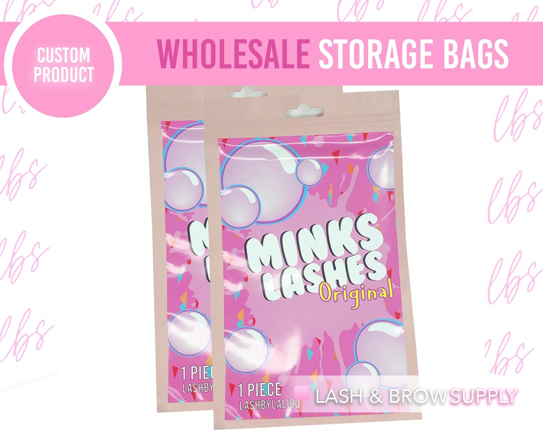 Eyelash Storage Bags for Mink Eyelash Line, Eyelash Laser Zip Bags ...