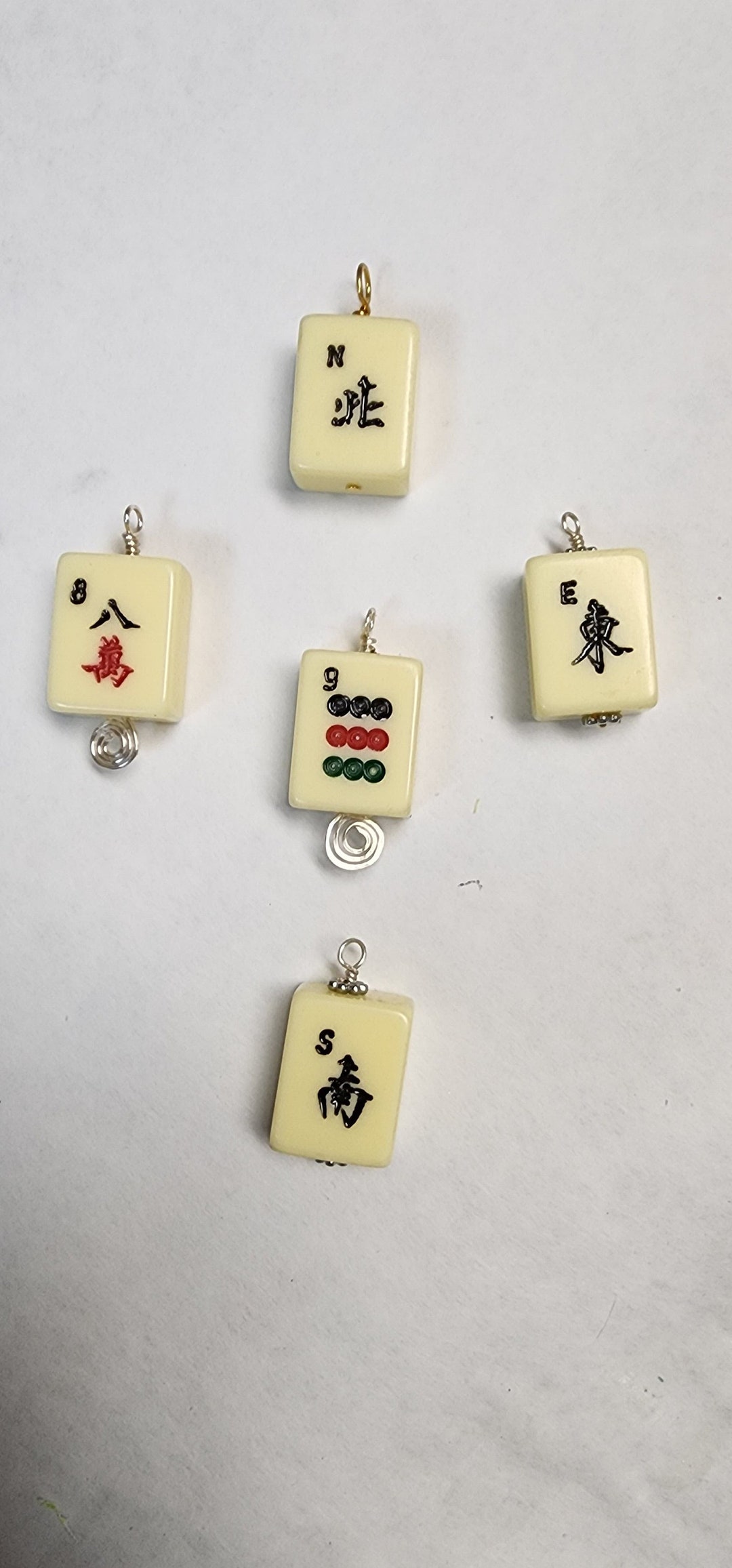 Authentic Mahjong Tile Pendant. Tile Comes From a Real Chinese Mahjong ...