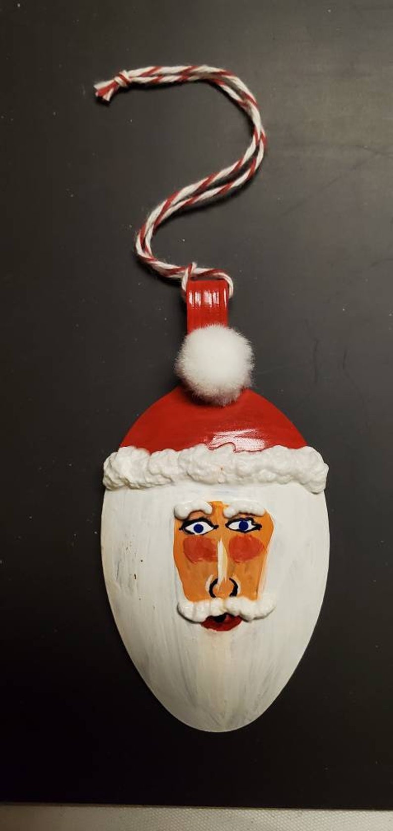 Hand-painted Santa Pendants/tree Decoration or Necklace Made - Etsy
