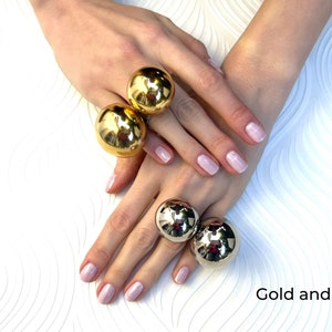 Extra Large Silver Ring Oversized Ring Statement Oversized Ring Giant ...