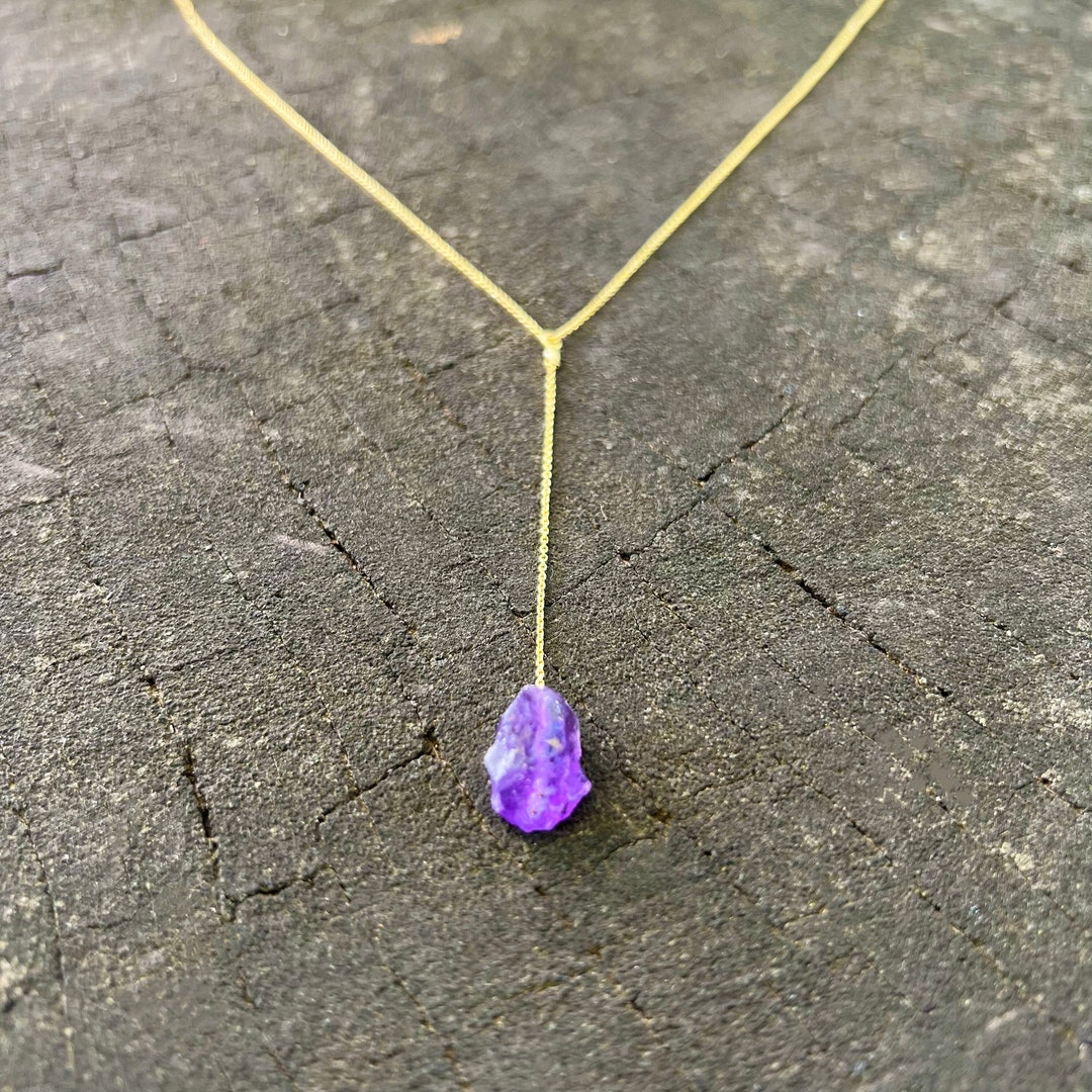 Crystal Drop Necklace, Custom Crystal Drop Necklace, Lariat Necklace ...