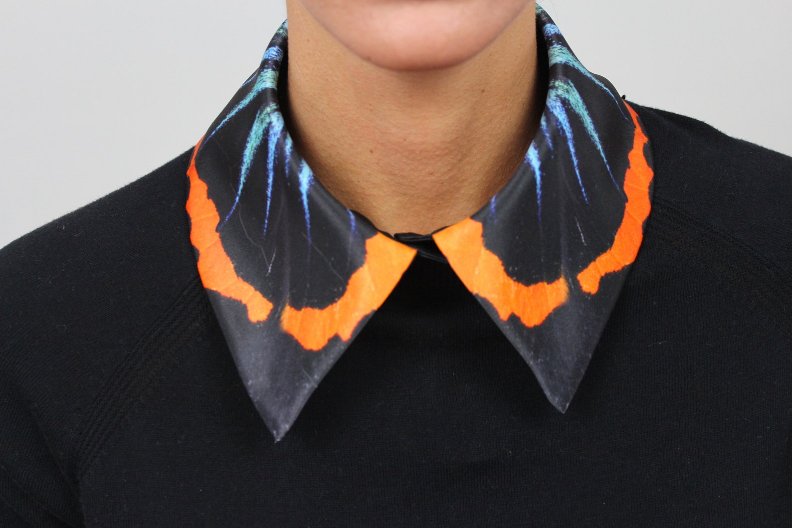 Futuristic Collar-orange Butterfly Collar detachable Collar | Etsy