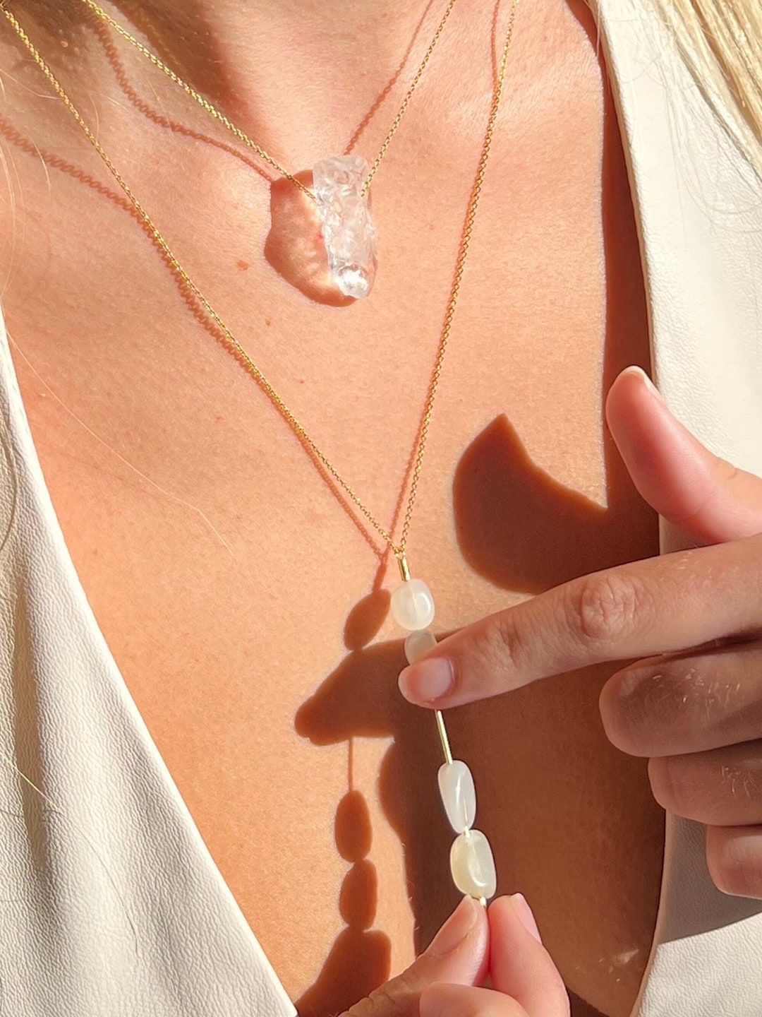 Moonstone Spinner Necklace, Fidget ,spinner Necklace ,crystal Necklace ...