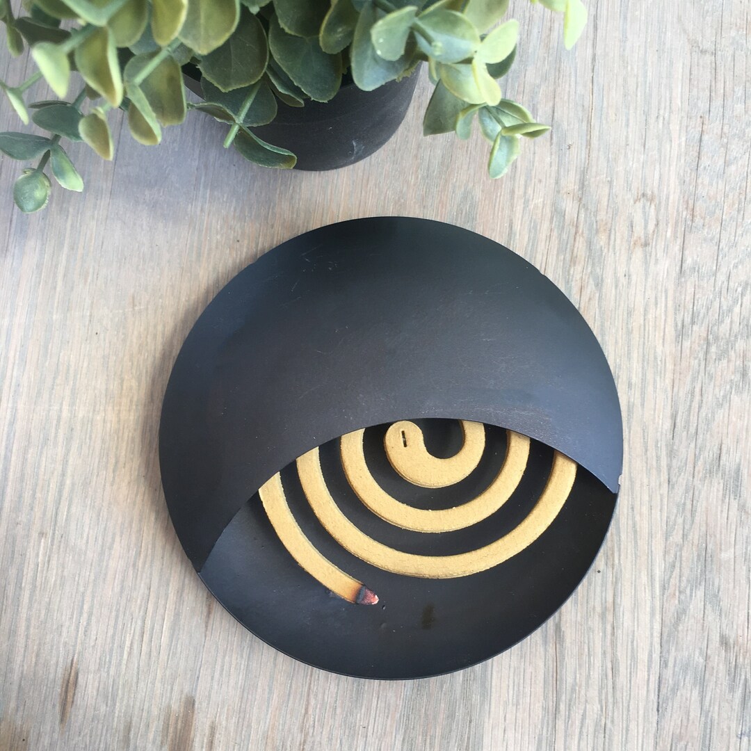 Modern Black Metal Mosquito Coil Holder: Flying Disc Design - Etsy