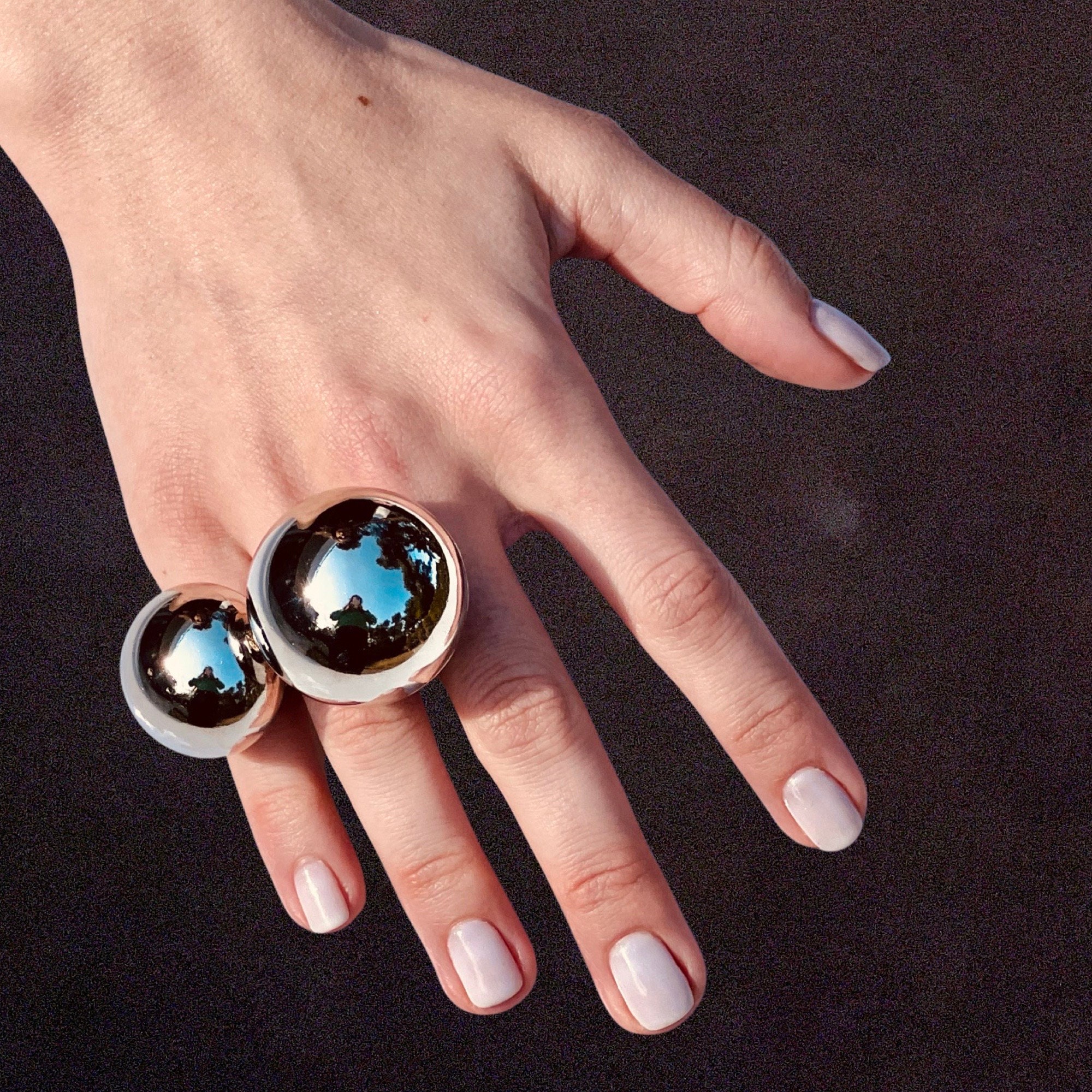 Extra Large Silver Ring Oversized Ring Statement Oversized | Etsy