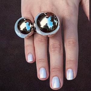 Extra Large Silver Ring Oversized Ring Statement Oversized Ring Giant ...