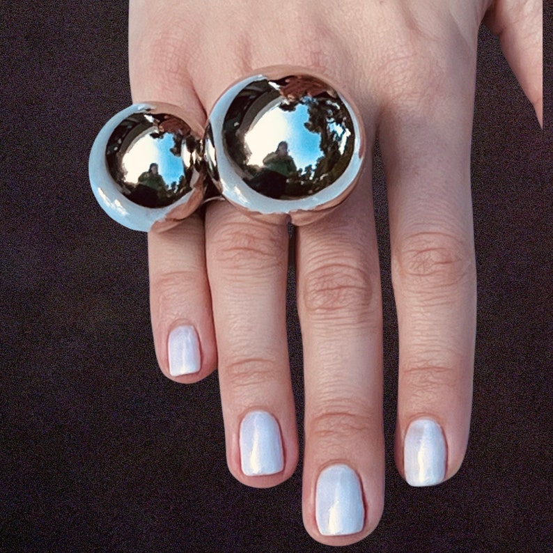 Extra Large Silver Ring Oversized Ring Statement Oversized Ring Giant ...