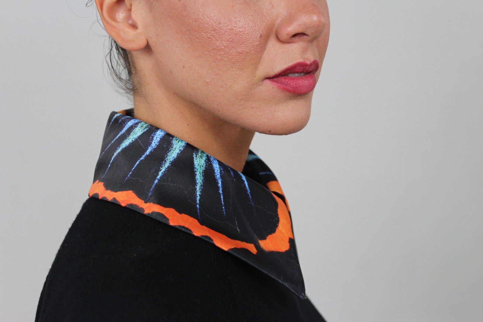 Futuristic Collar-orange Butterfly Collar detachable Collar | Etsy