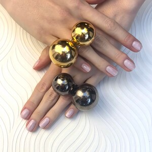Extra Large Silver Ring Oversized Ring Statement Oversized Ring Giant ...