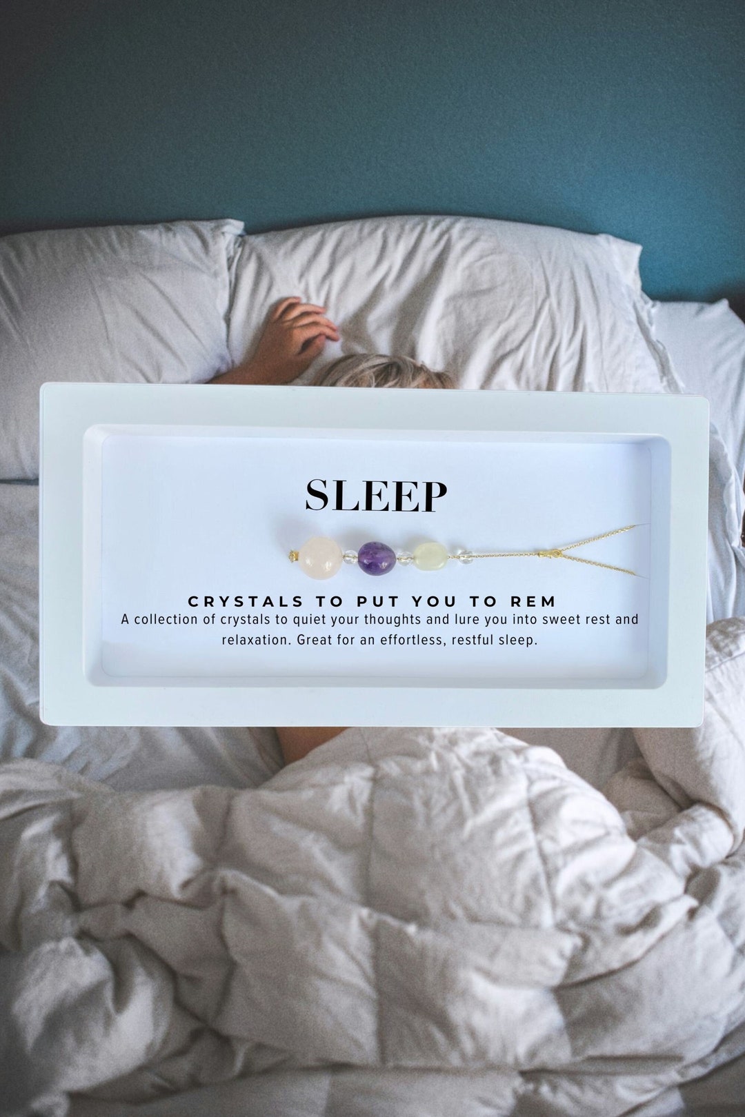 Crystals for Sleep Necklace: Sterling Silver Insomnia Gift - Etsy España