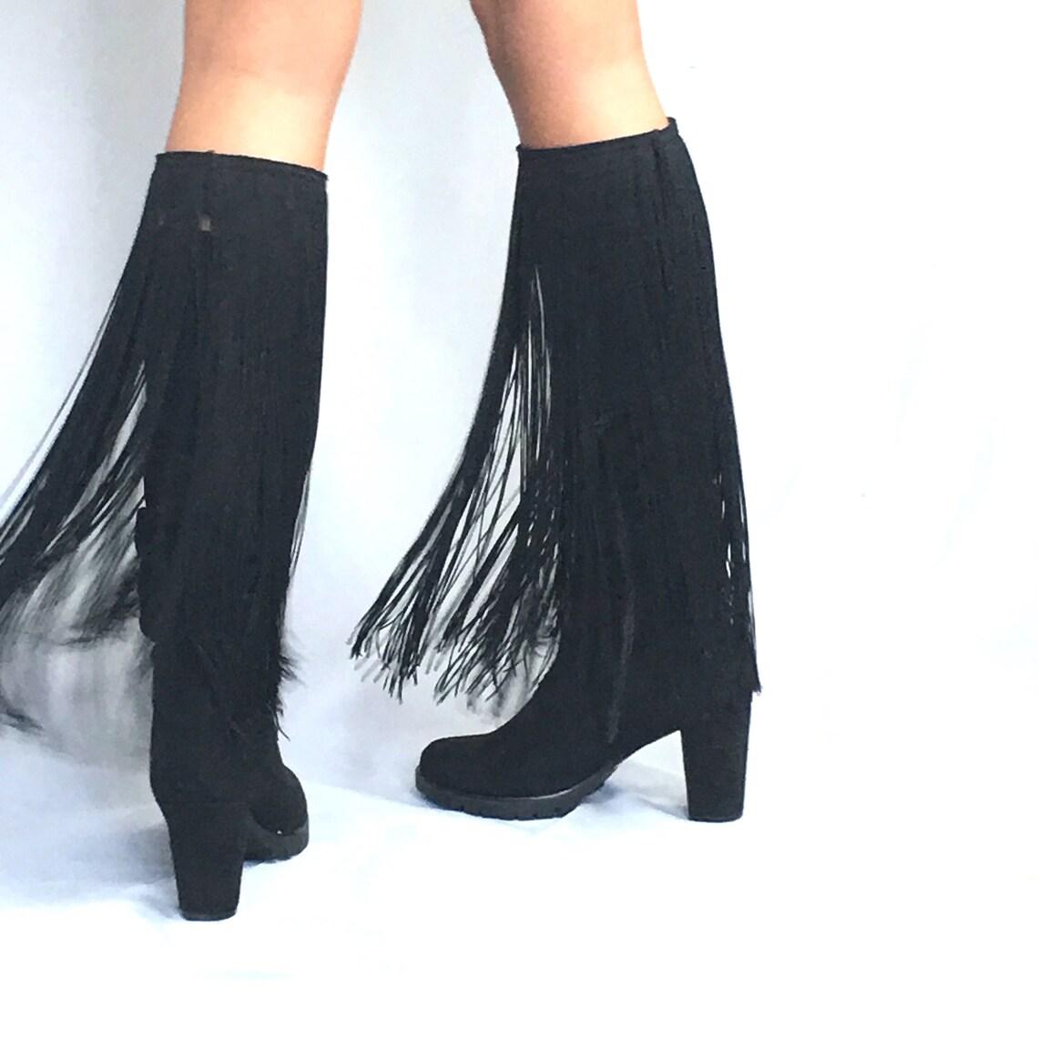 Black Fringe Boot Cuff Fringe Boot Covers Black Boot Covers - Etsy
