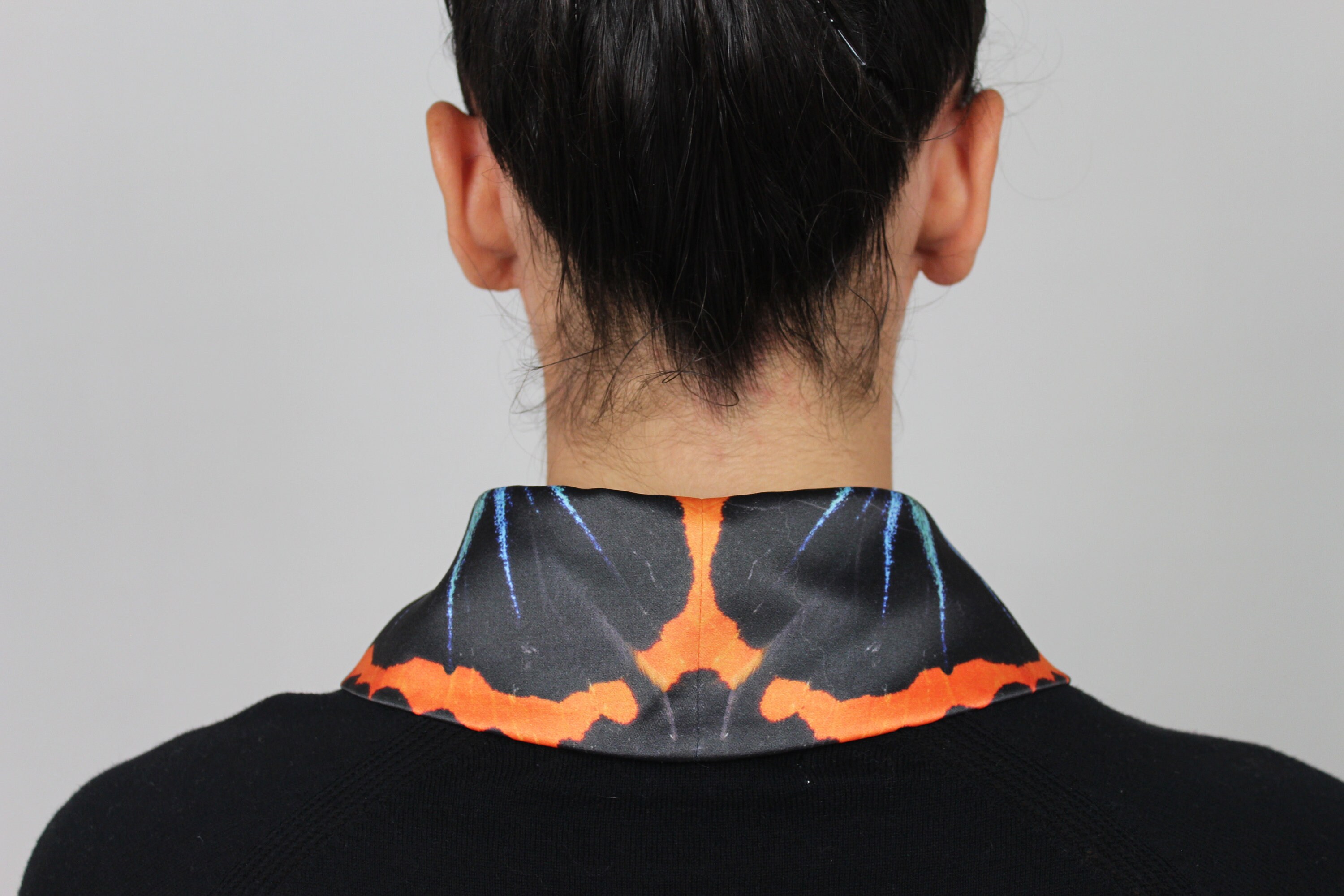 Futuristic collar-Orange butterfly collar Detachable collar | Etsy