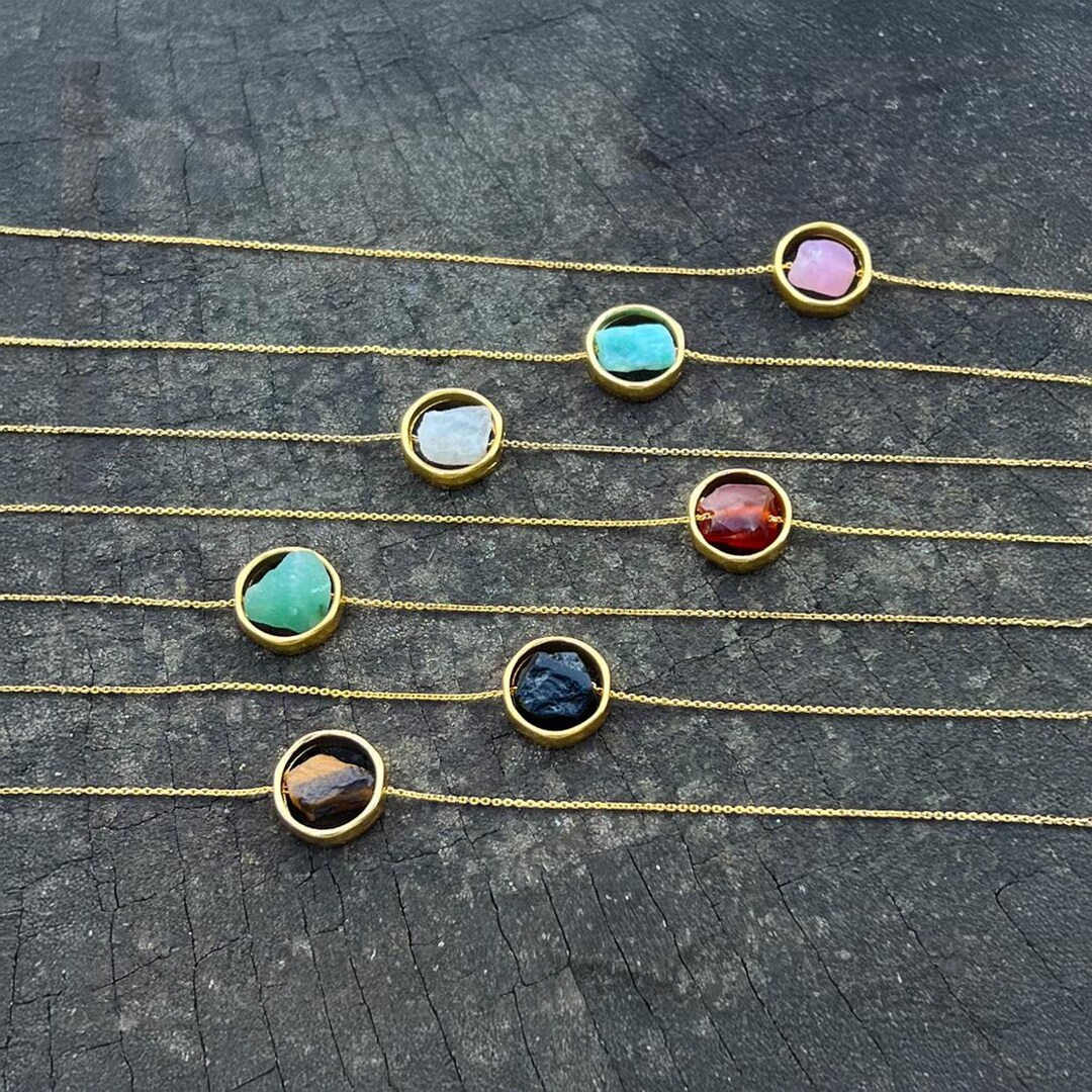 Crystal Spinner Necklace, Raw Crystal Necklace, Fidget Toy, Anxiety ...