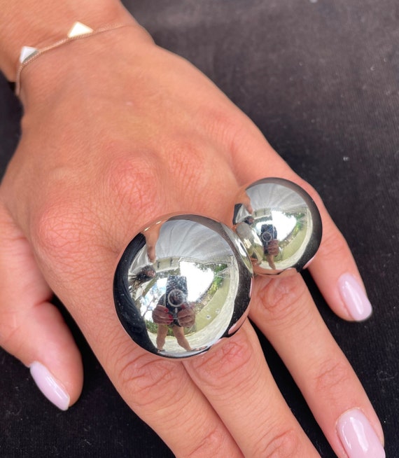 Extra Large Silver Ring Oversized Ring Statement Oversized | Etsy