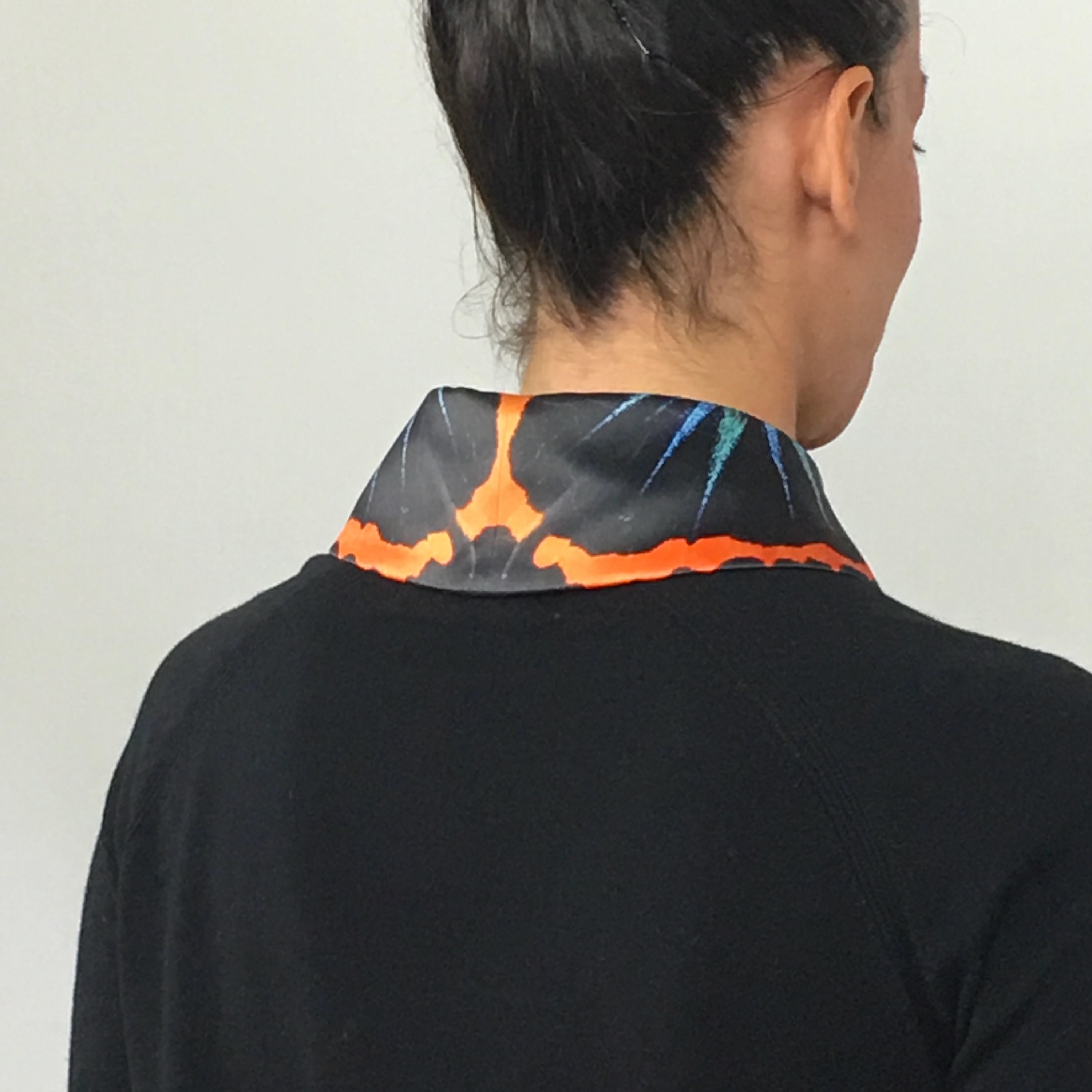 Futuristic collar-Orange butterfly collar Detachable collar | Etsy