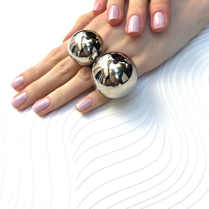 Extra Large Silver Ring Oversized Ring Statement Oversized Ring Giant ...