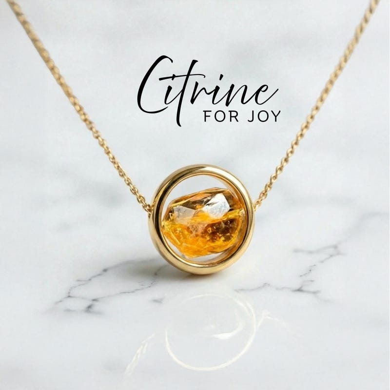 Citrine Spinner Pendant - Etsy