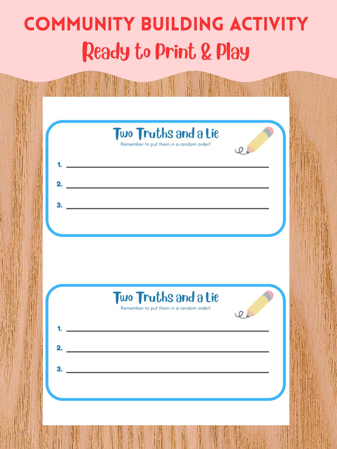 Two Truths & A Lie Classroom Activity - Community Building Ice Breaker ...